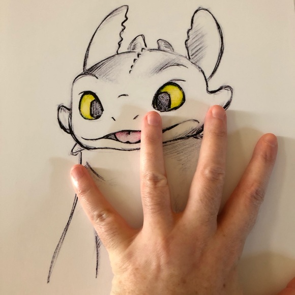 Handmade | Wall Decor | Toothless Httyd Art Print | Poshmark